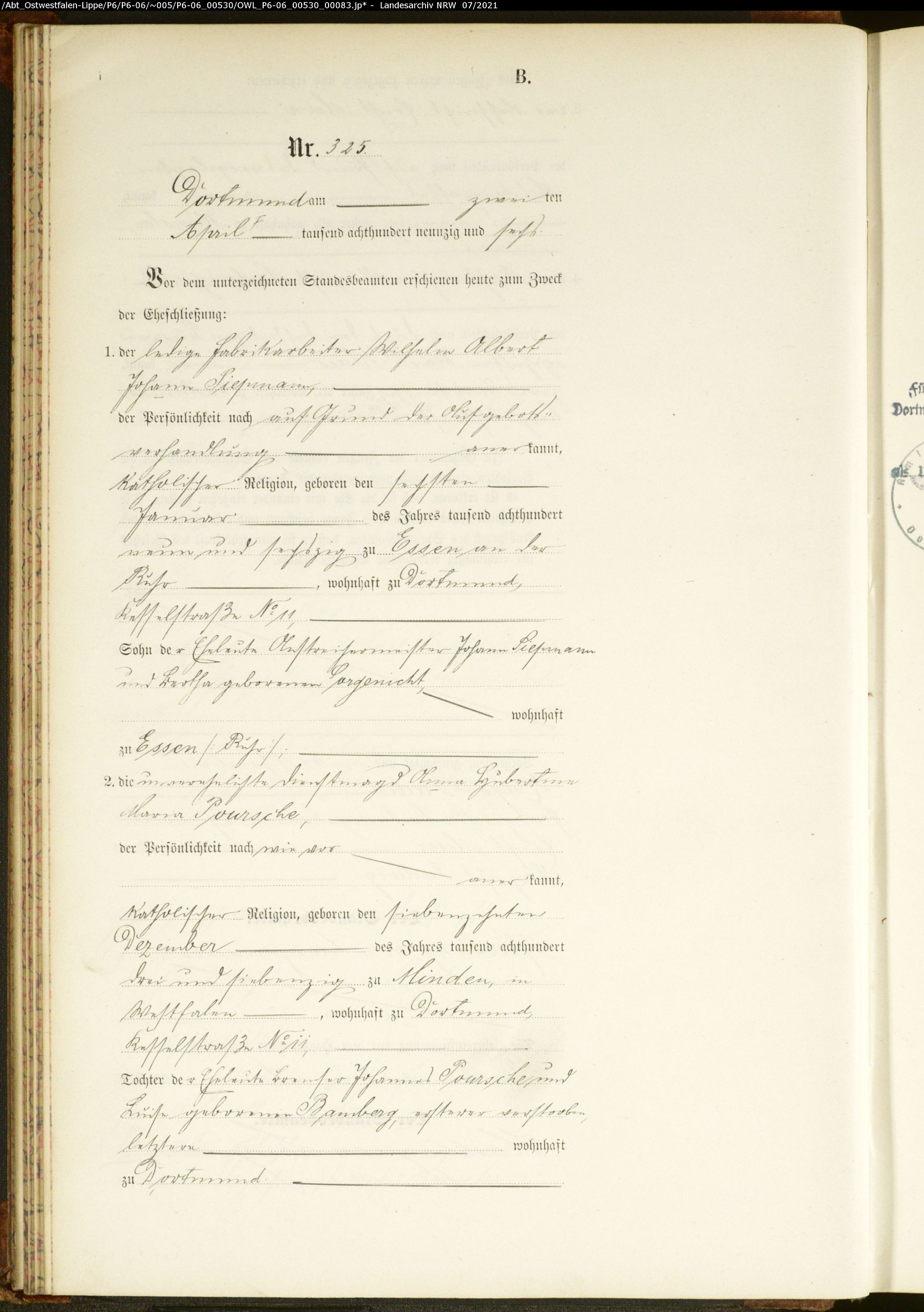 Ergänzungen gesucht zur Familie Michael Poursché, + vor 1842 ...