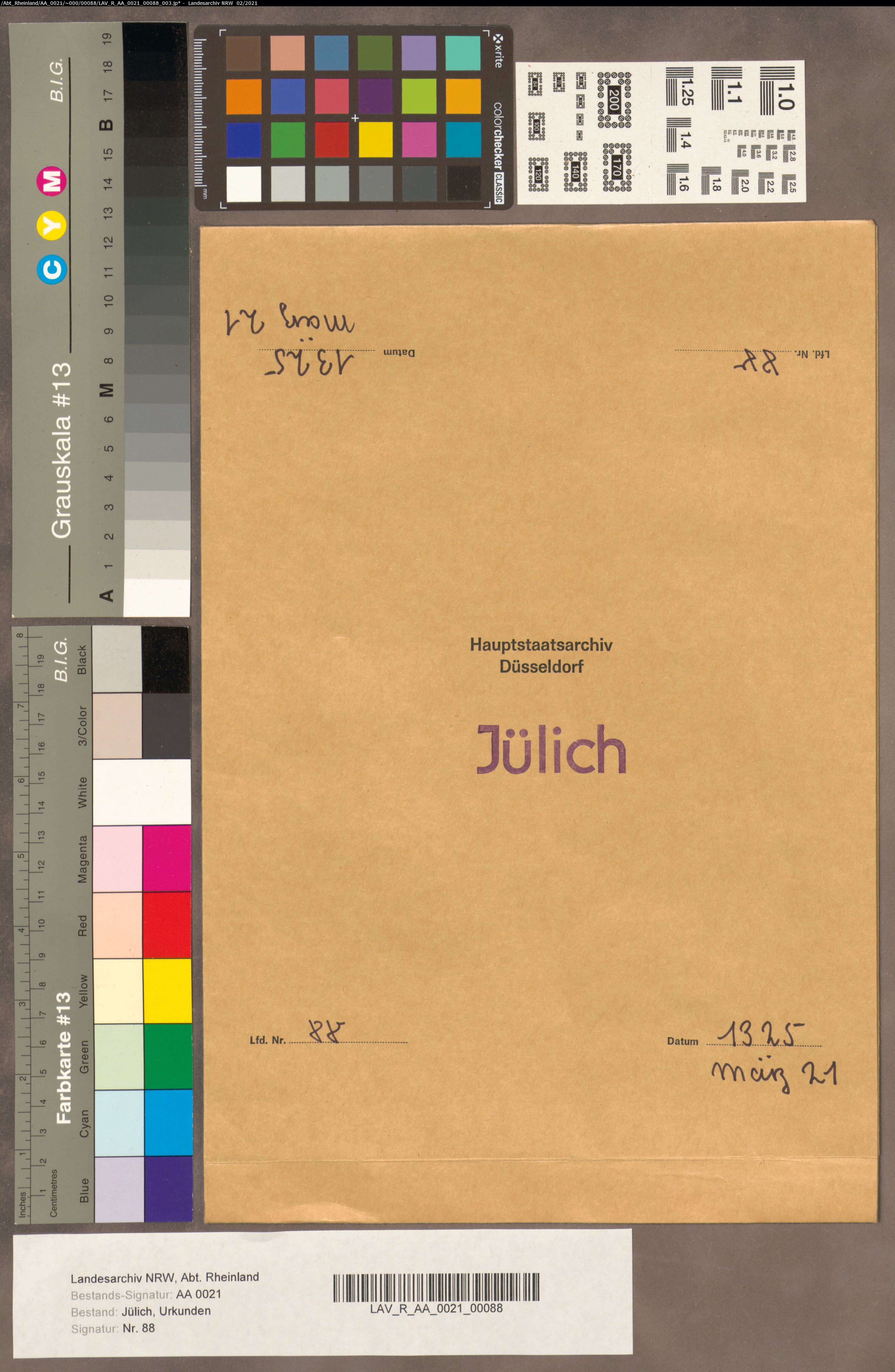 Charter DE-LANRWR|AA0021|AA_0021_%7C_J%C3%BClich_Urkunden_AA_0021_Nr_88 ...