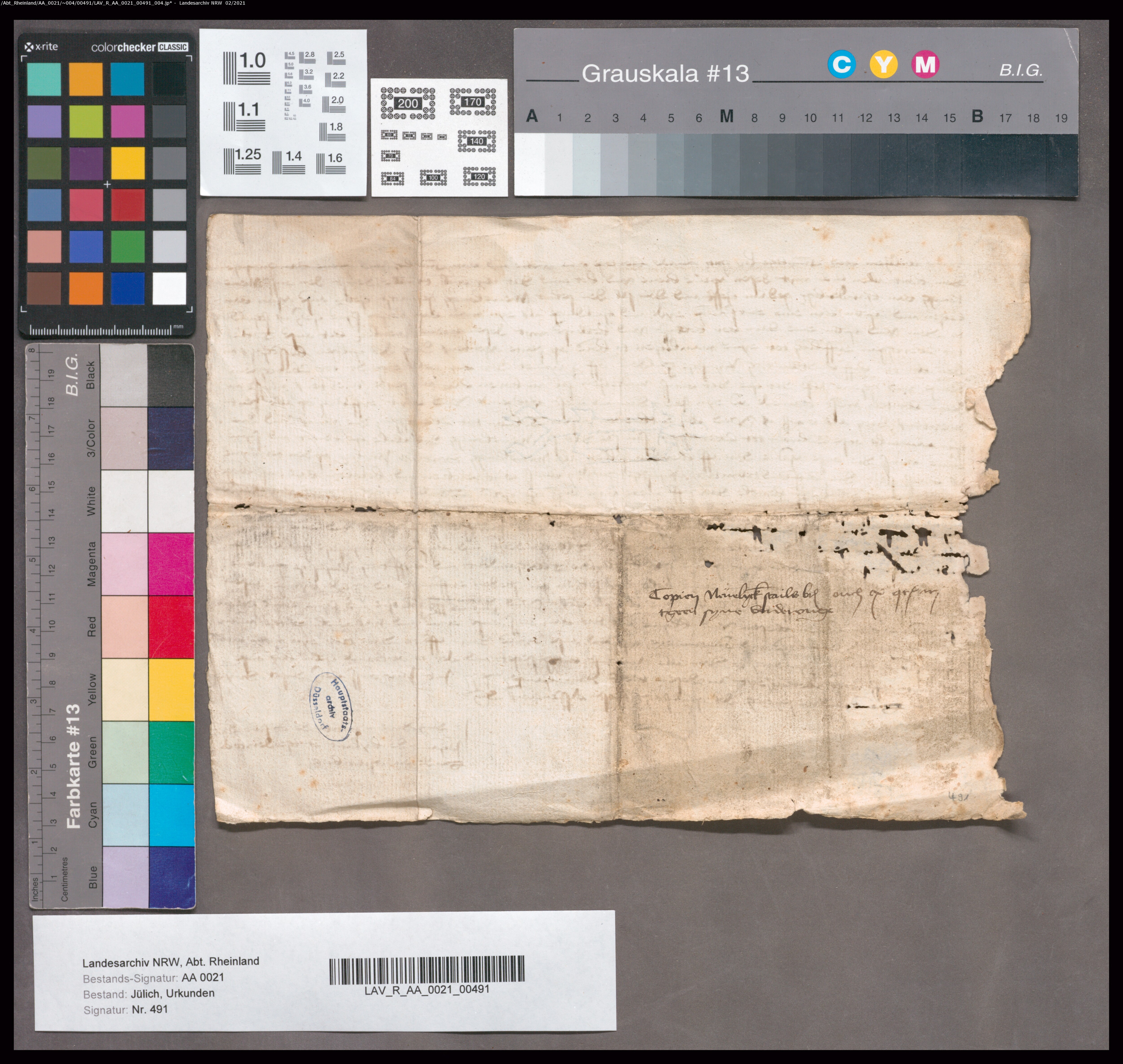 Charter DE-LANRWR|AA0021|AA_0021_%7C_J%C3%BClich_Urkunden_AA_0021_Nr ...