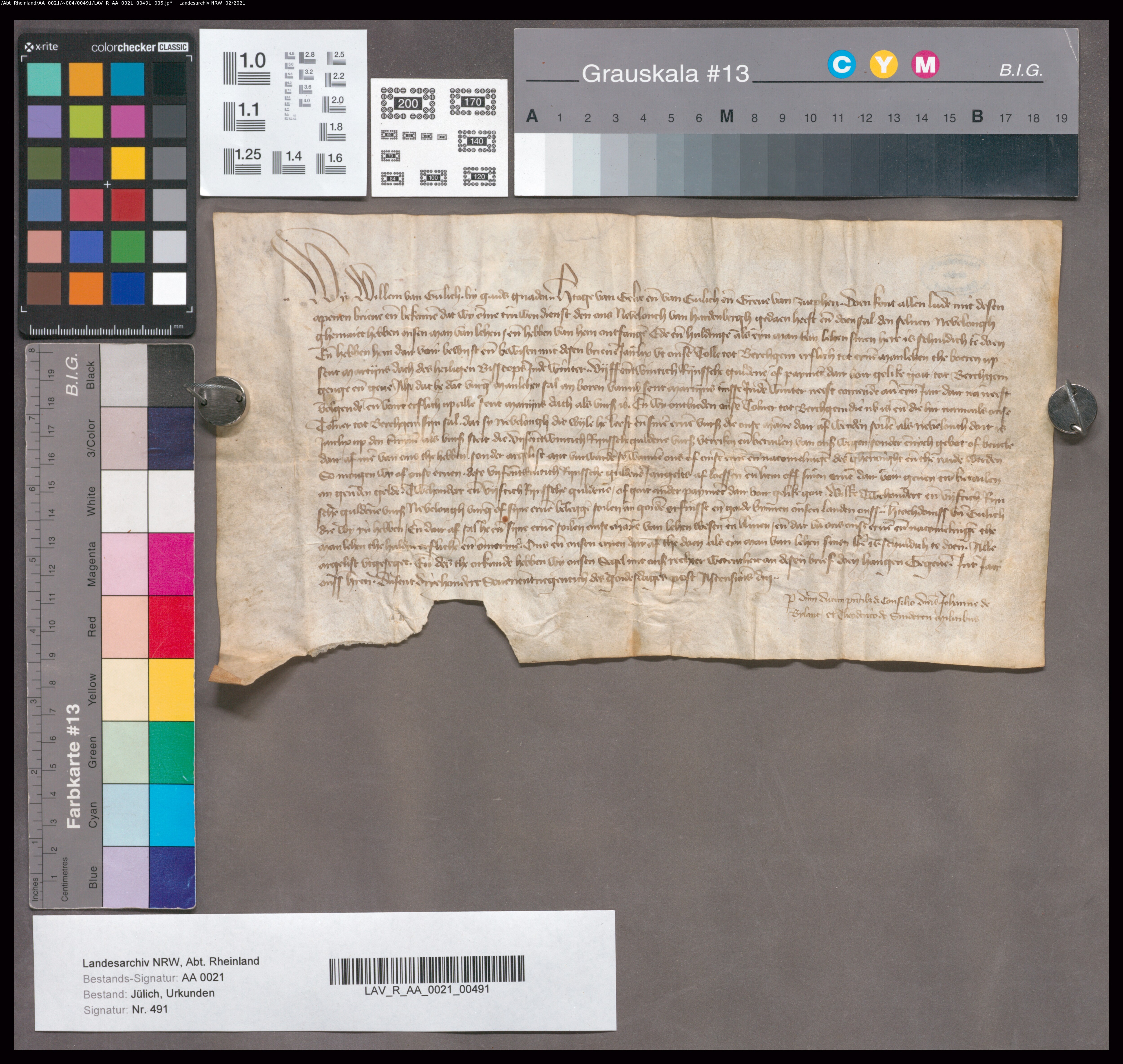 Charter DE-LANRWR|AA0021|AA_0021_%7C_J%C3%BClich_Urkunden_AA_0021_Nr ...