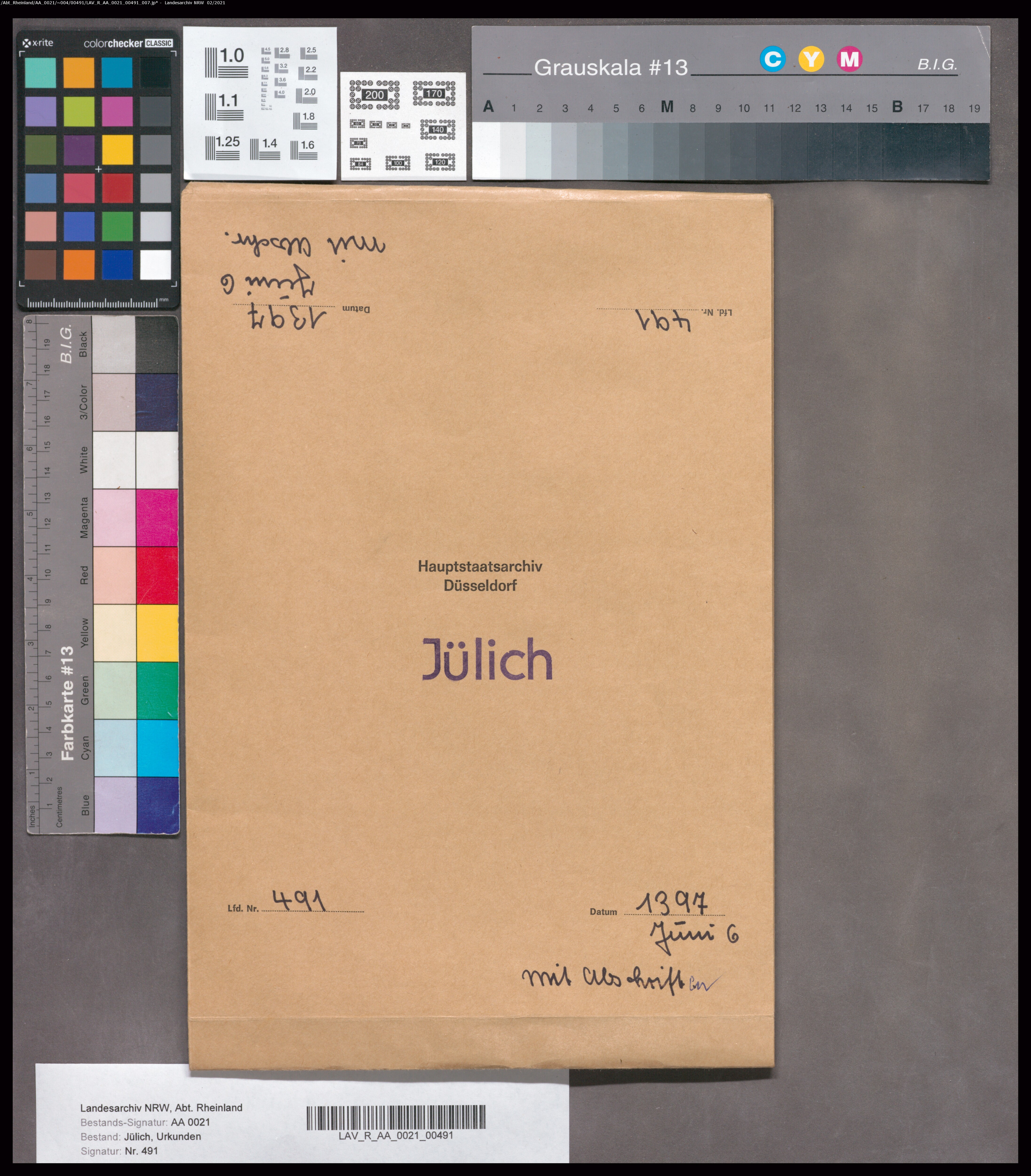 Charter DE-LANRWR|AA0021|AA_0021_%7C_J%C3%BClich_Urkunden_AA_0021_Nr ...